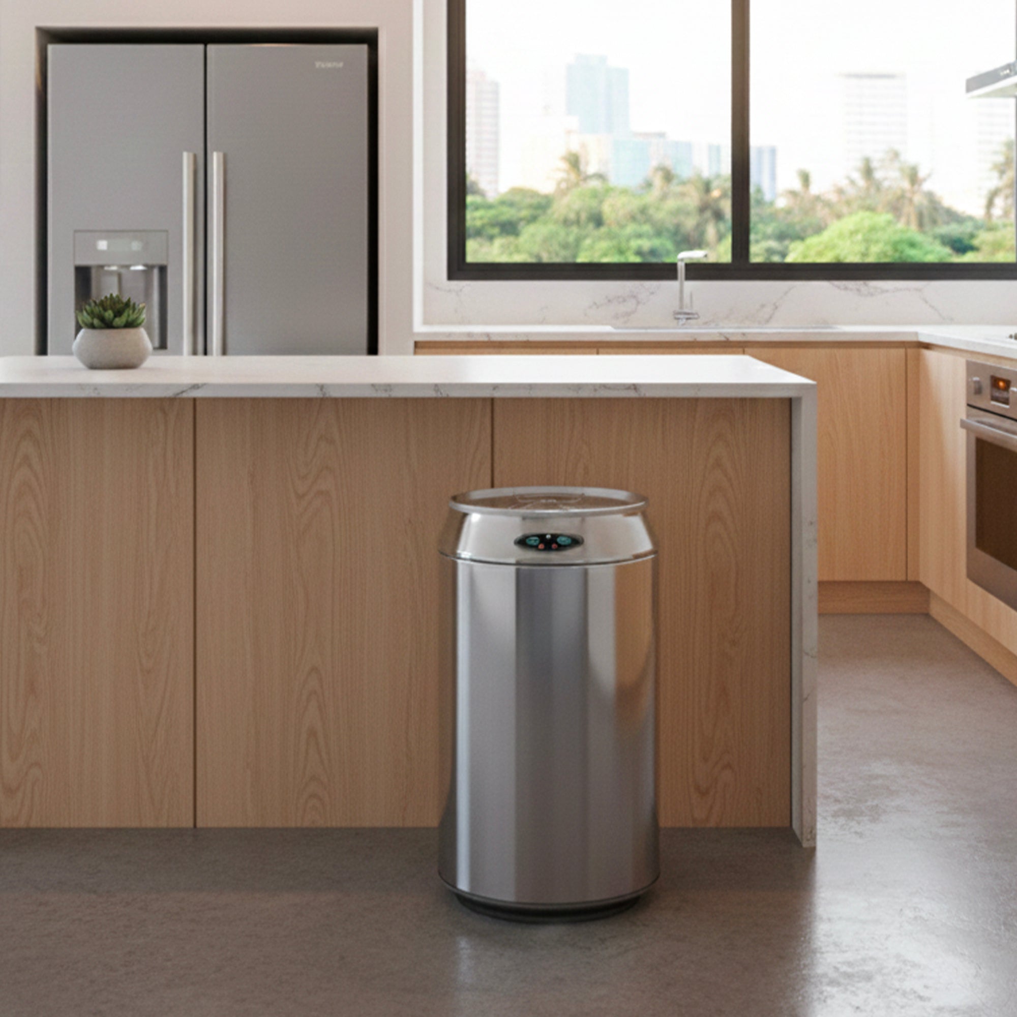 Poubelle automatique 30L CAN inox – forme canette Kitchen Move ...